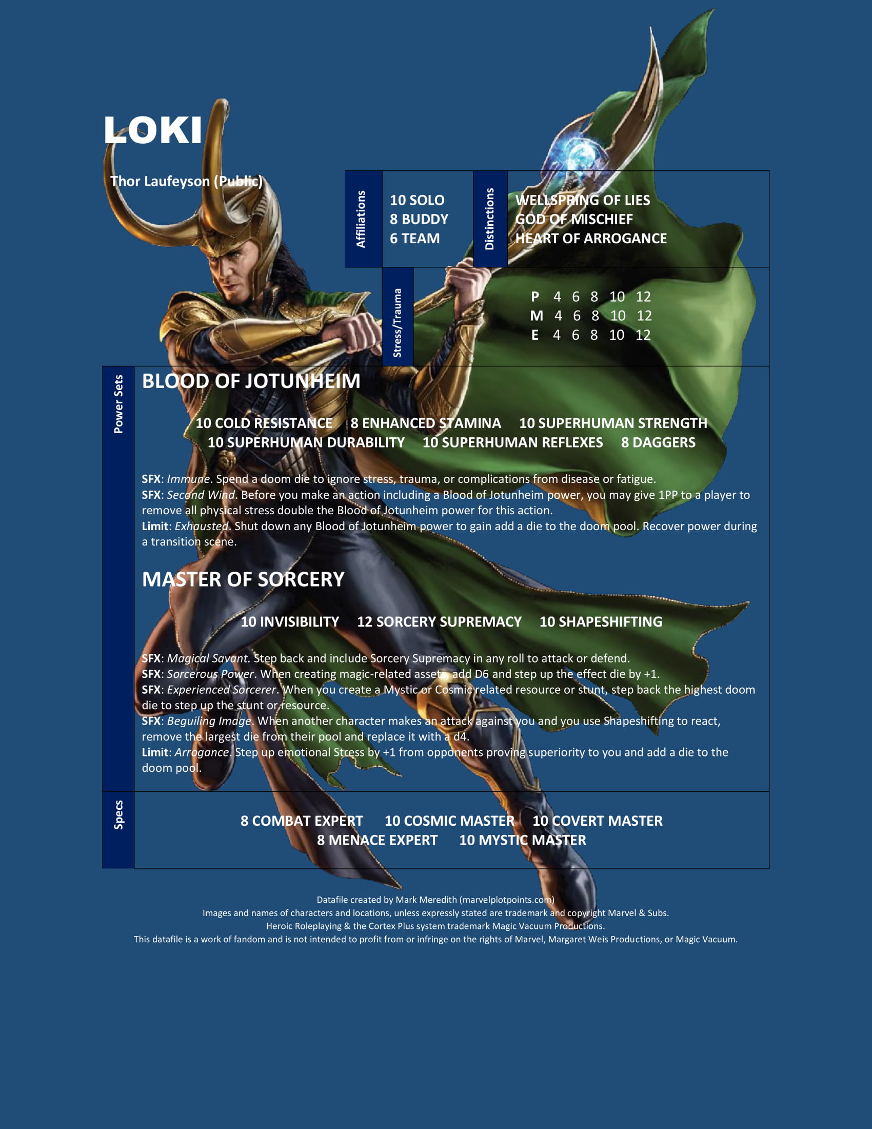 Hero/Watcher Datafile: Loki (MCU) | Marvel Plot Points
