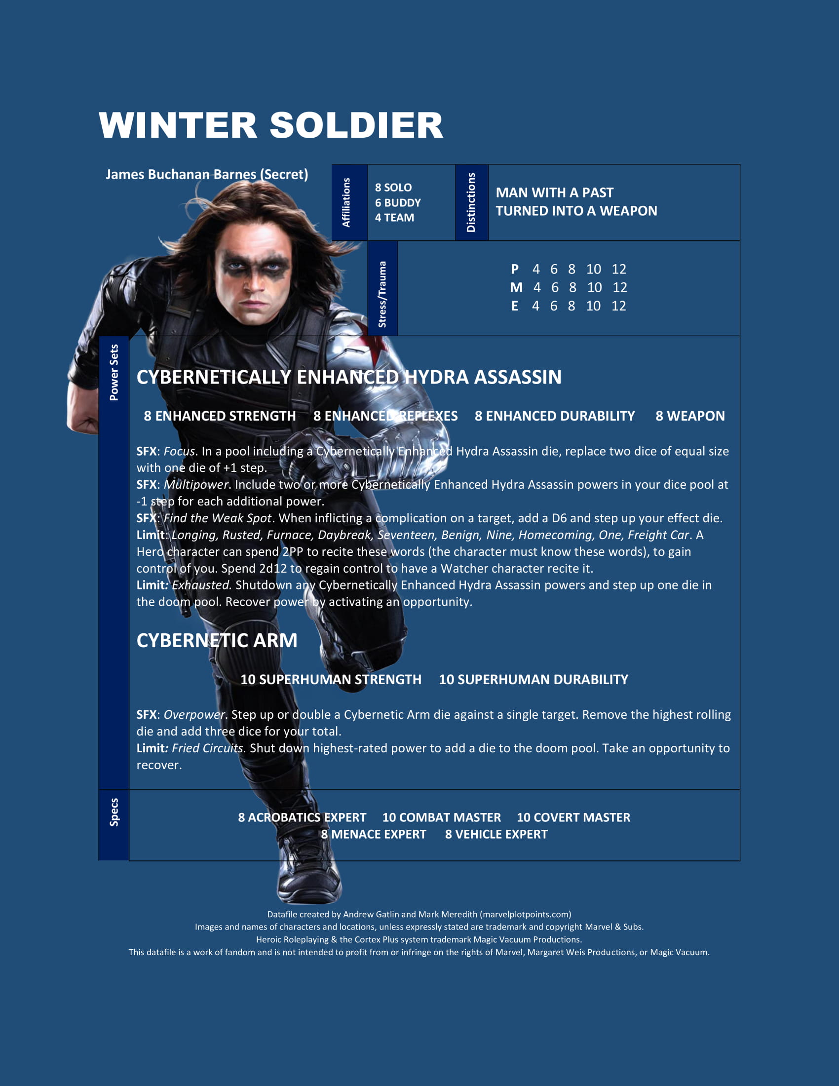Watcher Datafile: Winter Soldier (MCU) | Marvel Plot Points