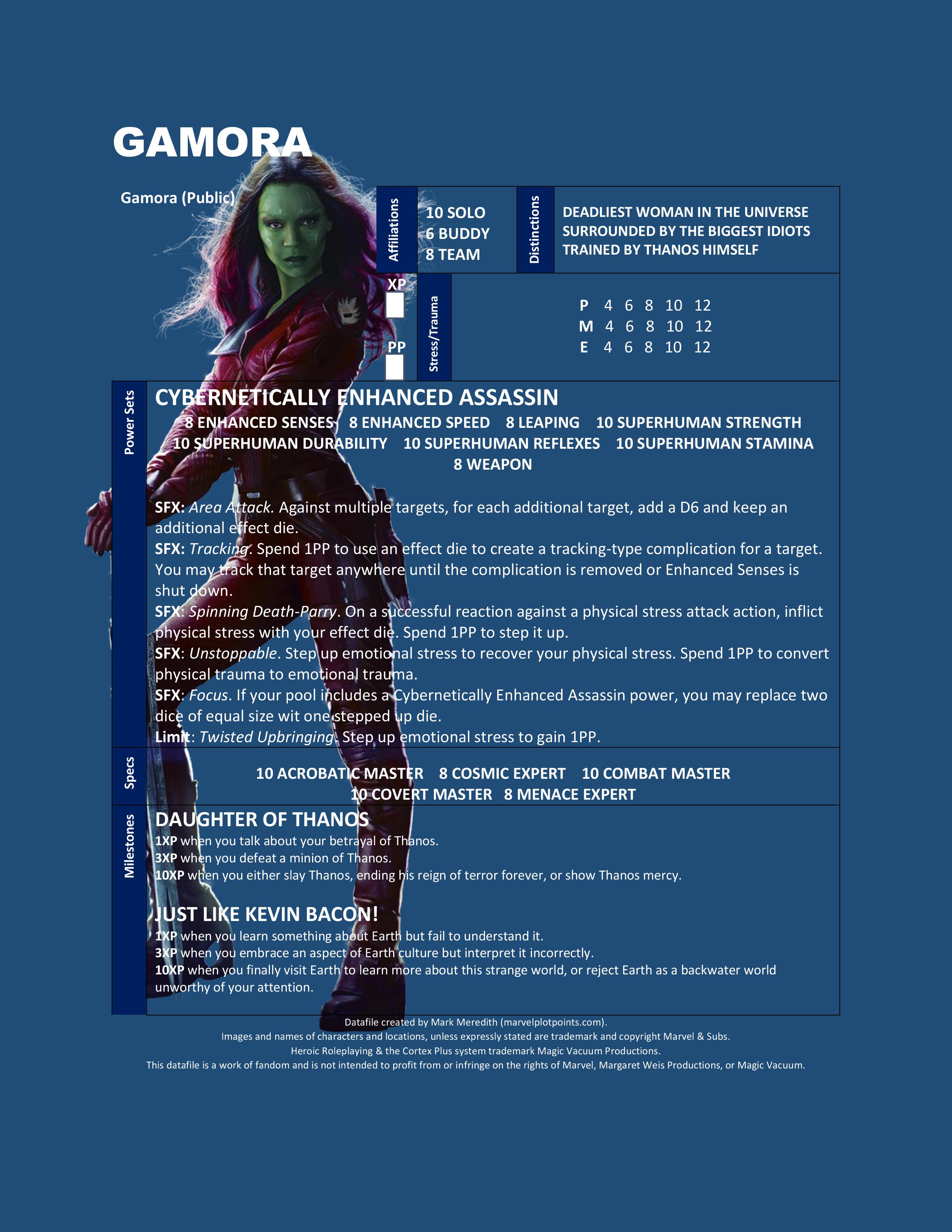 Hero Character: Gamora (MCU) | Marvel Plot Points