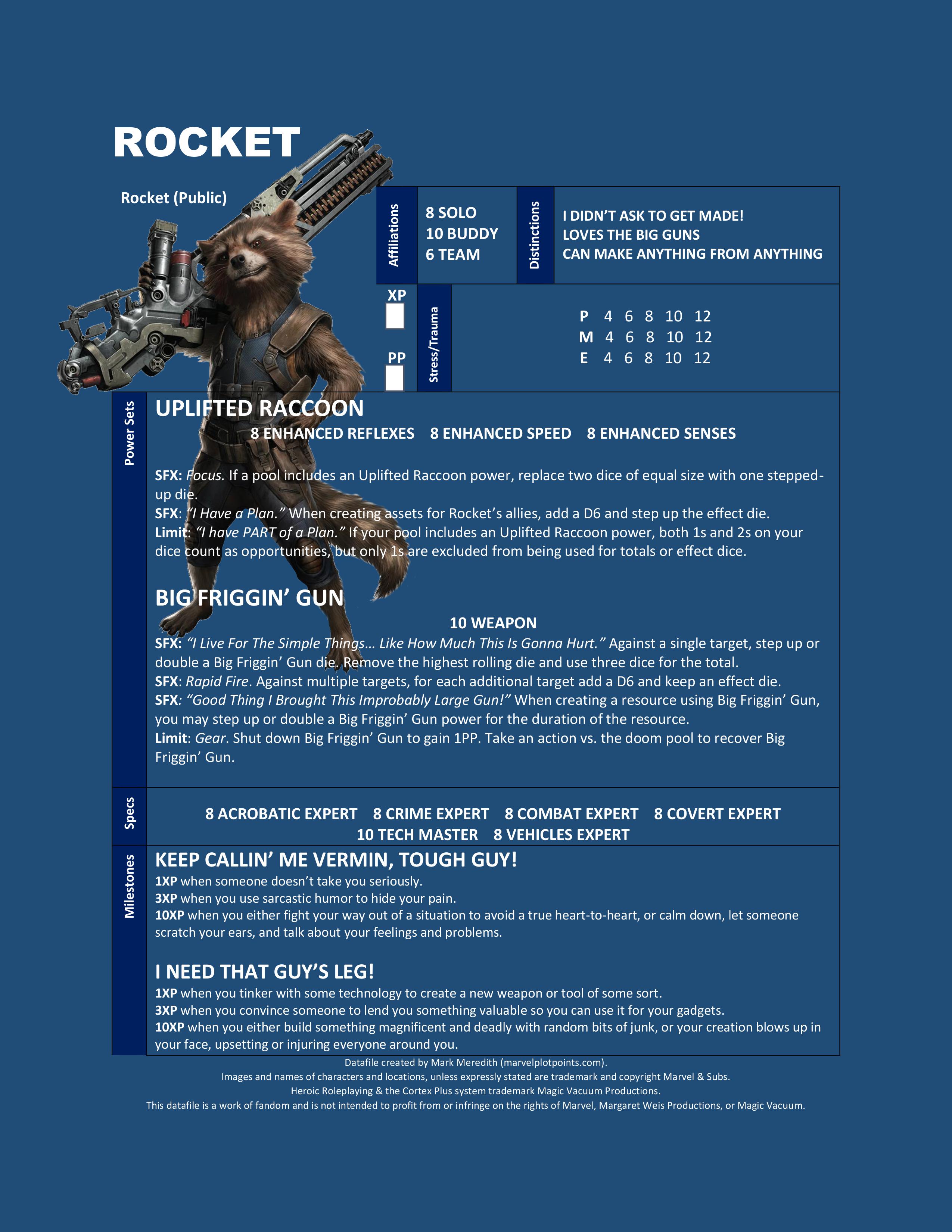 Hero Character: Rocket and Groot (MCU) | Marvel Plot Points
