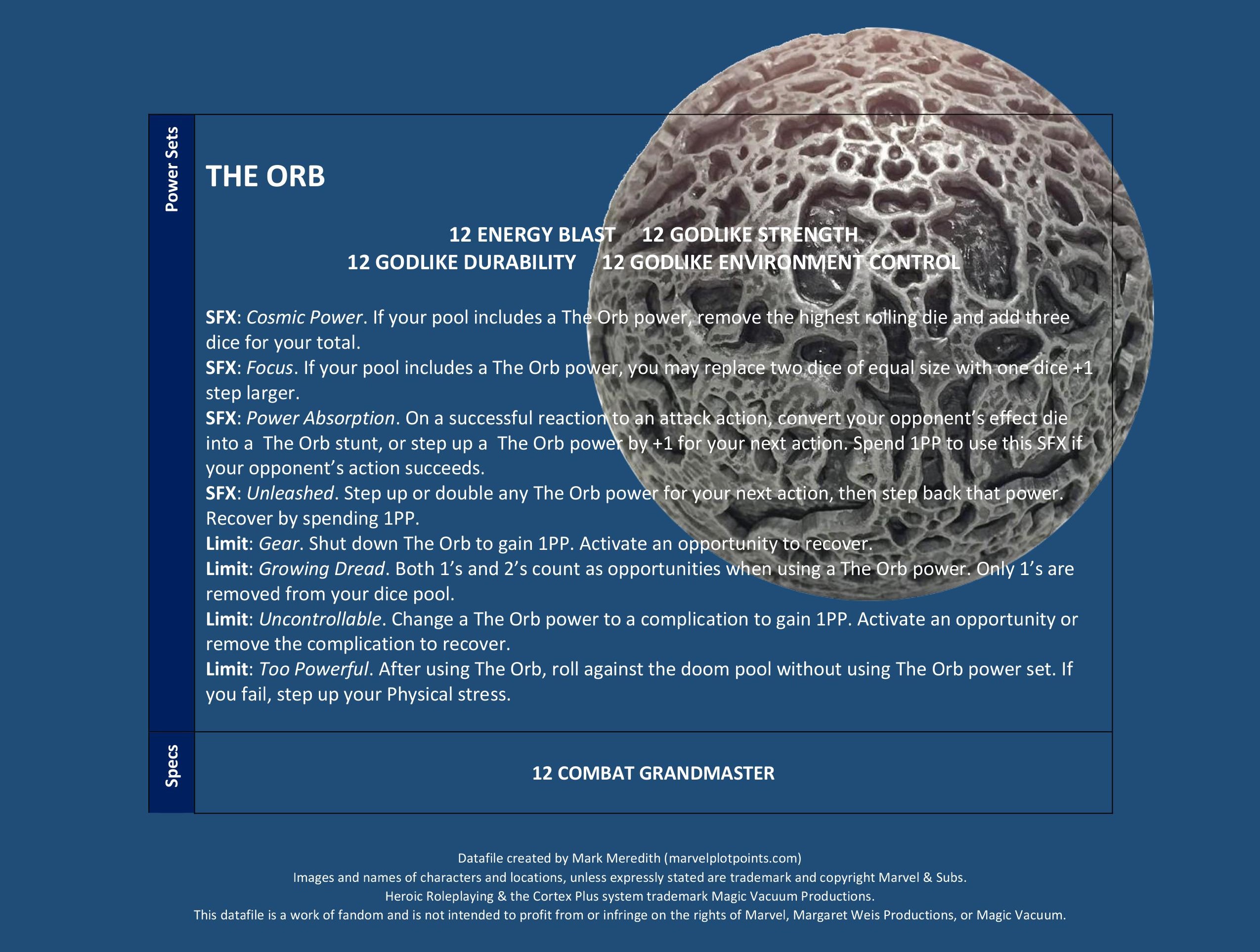 Item Power Set: The Orb (MCU) | Marvel Plot Points