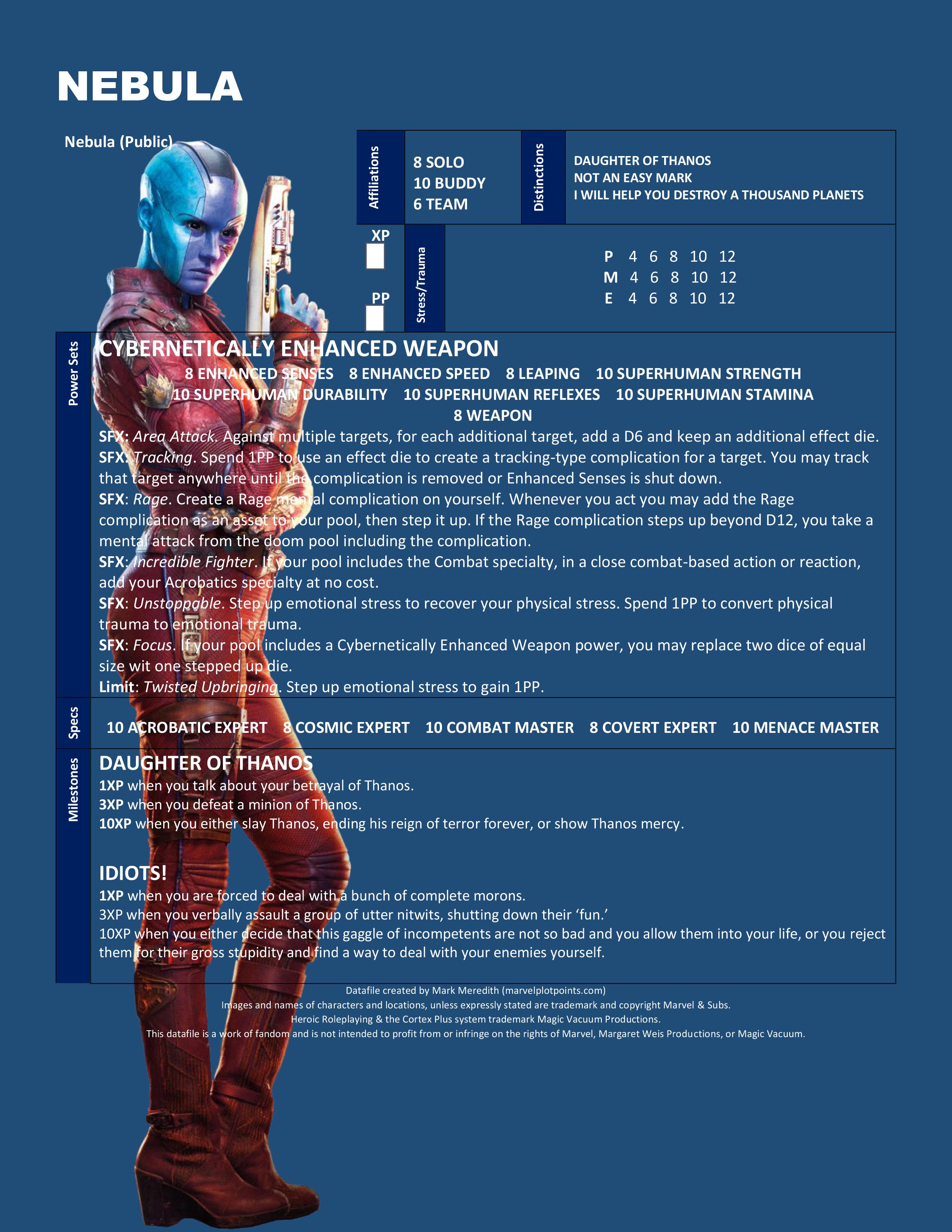 Hero Datafile: Nebula (MCU) | Marvel Plot Points