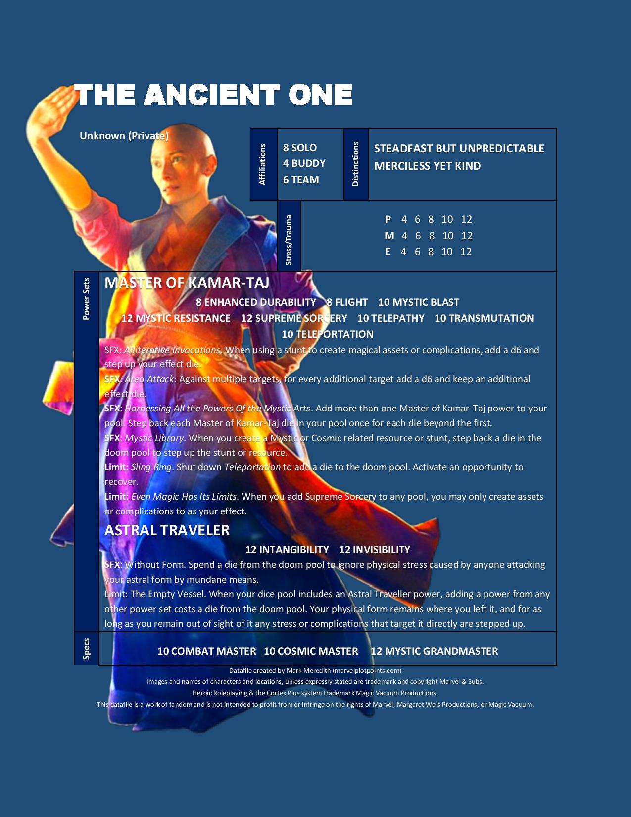 Watcher Datafile: The Ancient One (MCU) | Marvel Plot Points