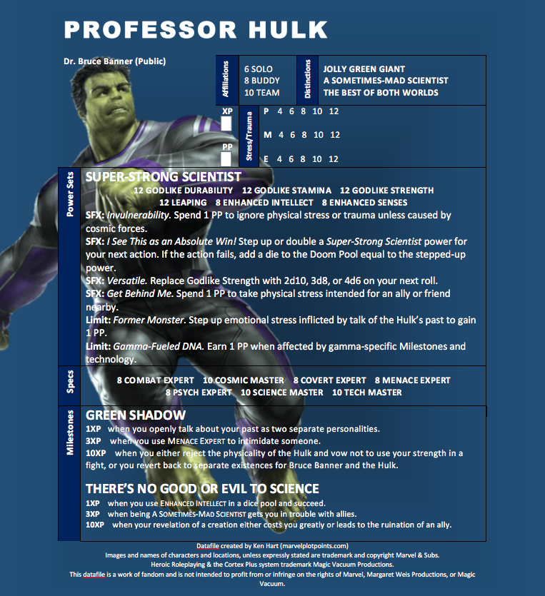 Hero Datafile: Professor Hulk (MCU) | Marvel Plot Points