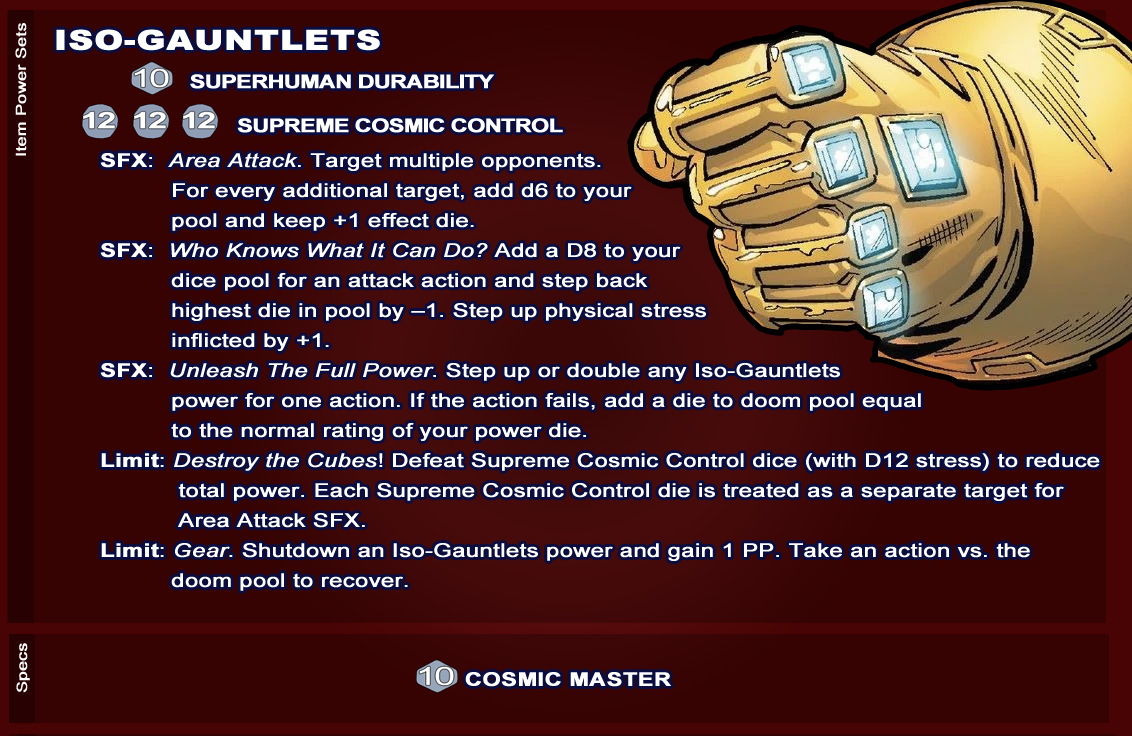 Item Power Set: Iso-Gauntlets | Marvel Plot Points