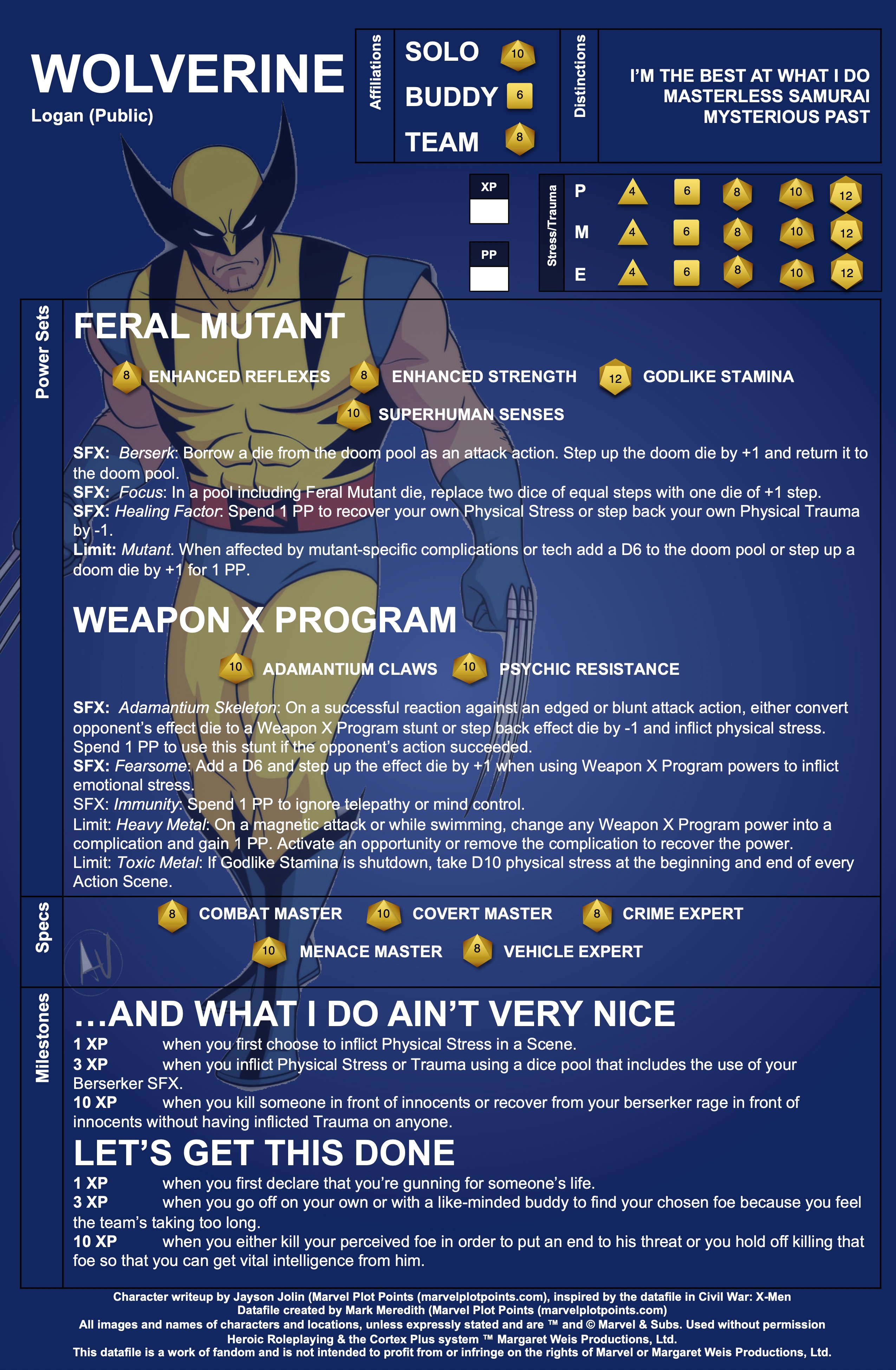 Datafile: Wolverine ’97 | Marvel Plot Points